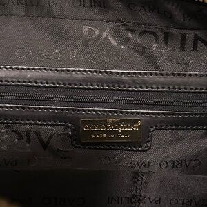Carlo Pazolini | Bags | Carlo Pazolini Black Leather Satchel Purse Croc ...